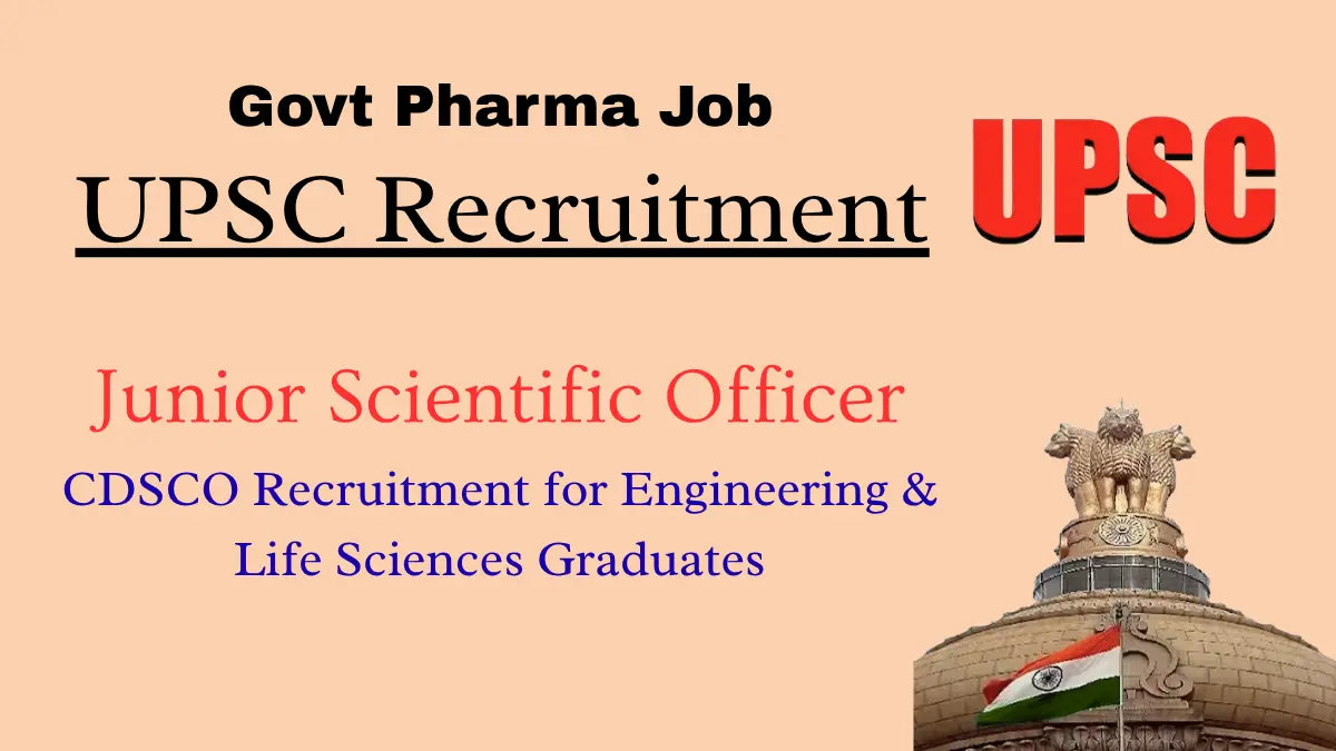UPSC Junior Scientific Officer Recruitment